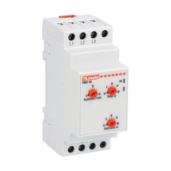 Voltage monitoring realy for three-phase system, without neutral ...